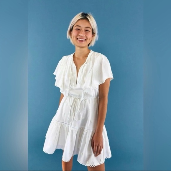 FARM Rio | Dresses | Farm Rio White Mini Dress | Poshmark